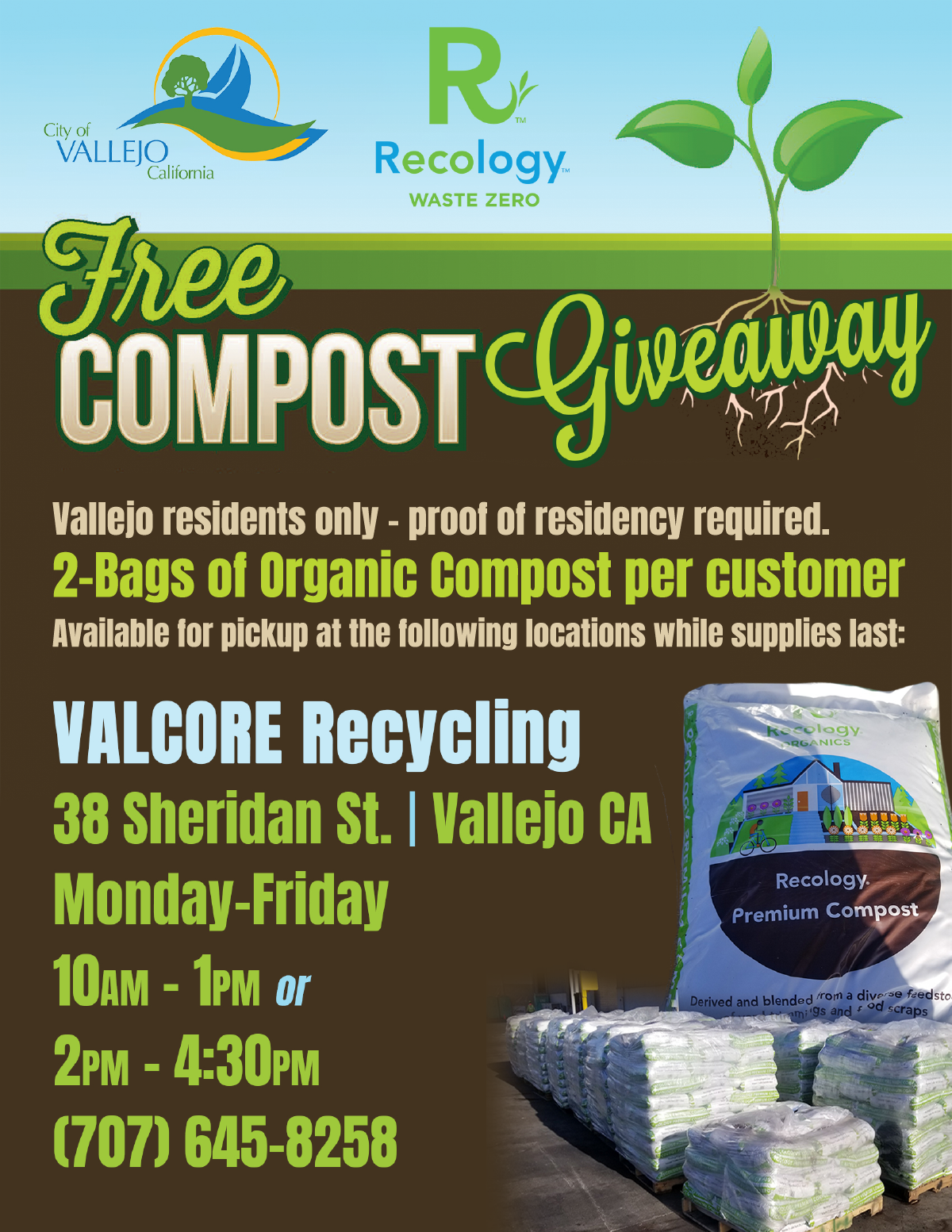 Free Compost Giveaway – Vallejo Recycles